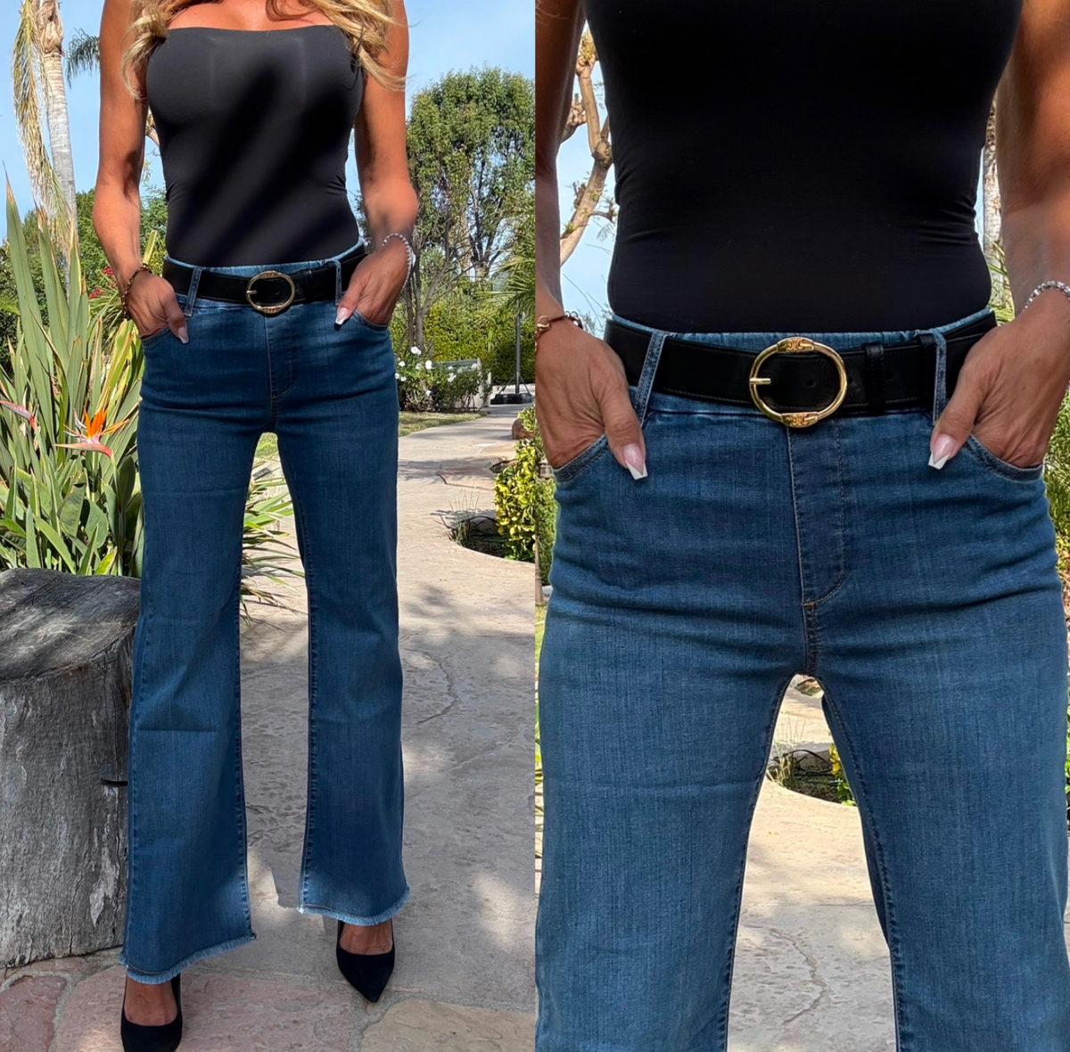 Bevy Flog Amanda Pull On Pants | Medium Denim – Robertson Madison