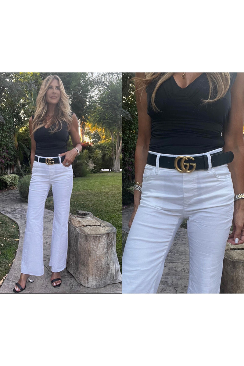 Bevy Flog Amanda Pull On Pants | White Denim – Robertson Madison