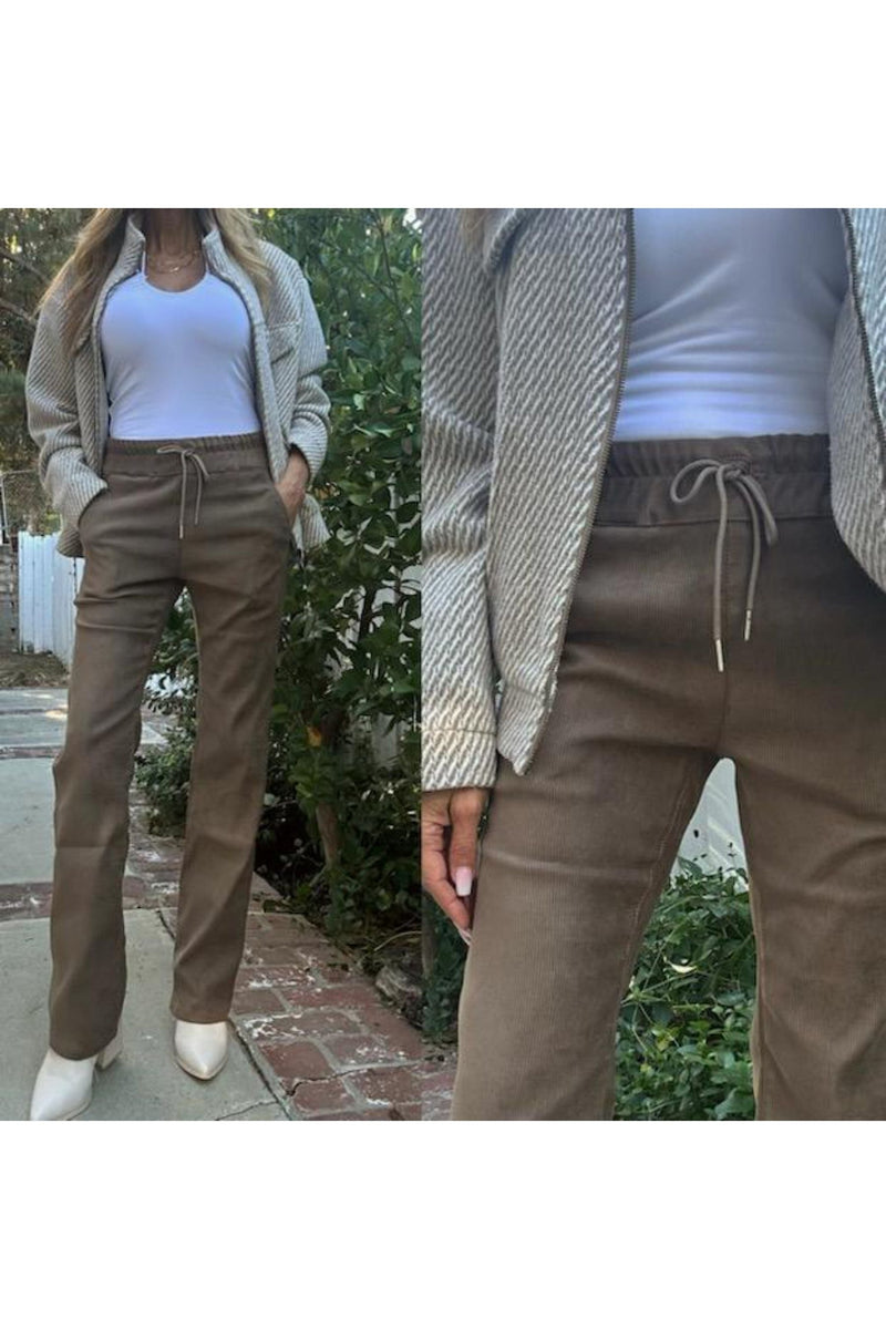 Bevy Flog Loren Draw String Wide Leg Pants | Brown Corduroy – Robertson ...