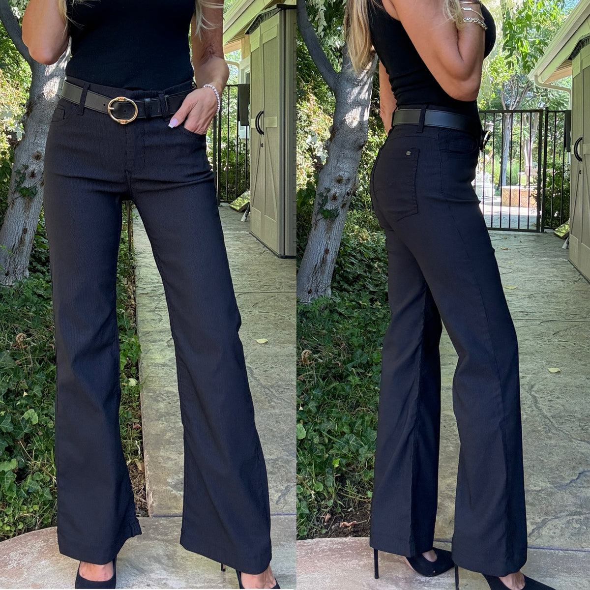 Bevy Flog Amy Flare Pants | Black Stripe – Robertson Madison