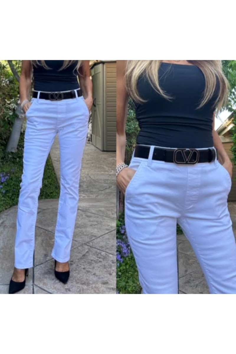 Bevy Flog Nansi Pants | White Denim | Offered Online Only – Robertson ...