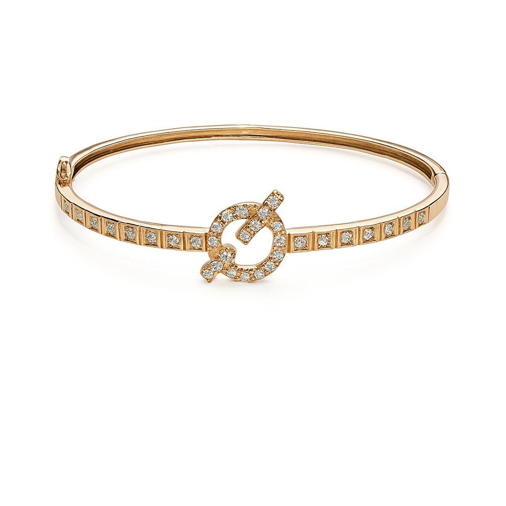 FC Bracelet 18K Gold Diamond Bangle | Rose Gold CTTW0.46 Carat ...