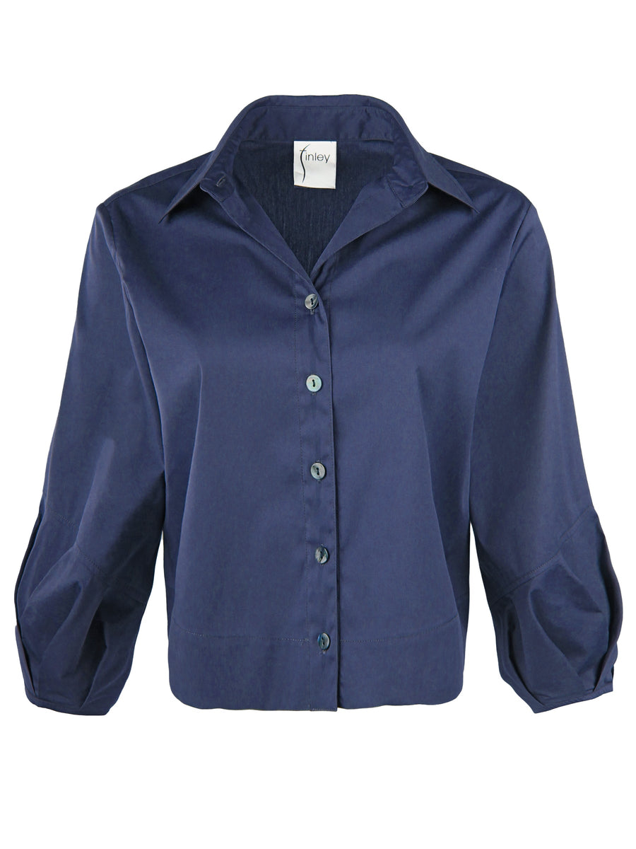 Finley Shirts Emmy Crop Shirt 3582075 | Navy – Robertson Madison