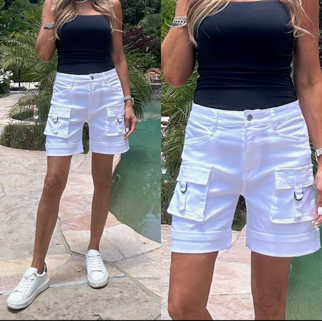 Bevy Flog Kim Cargo Shorts | White | Offered Online Only – Robertson ...