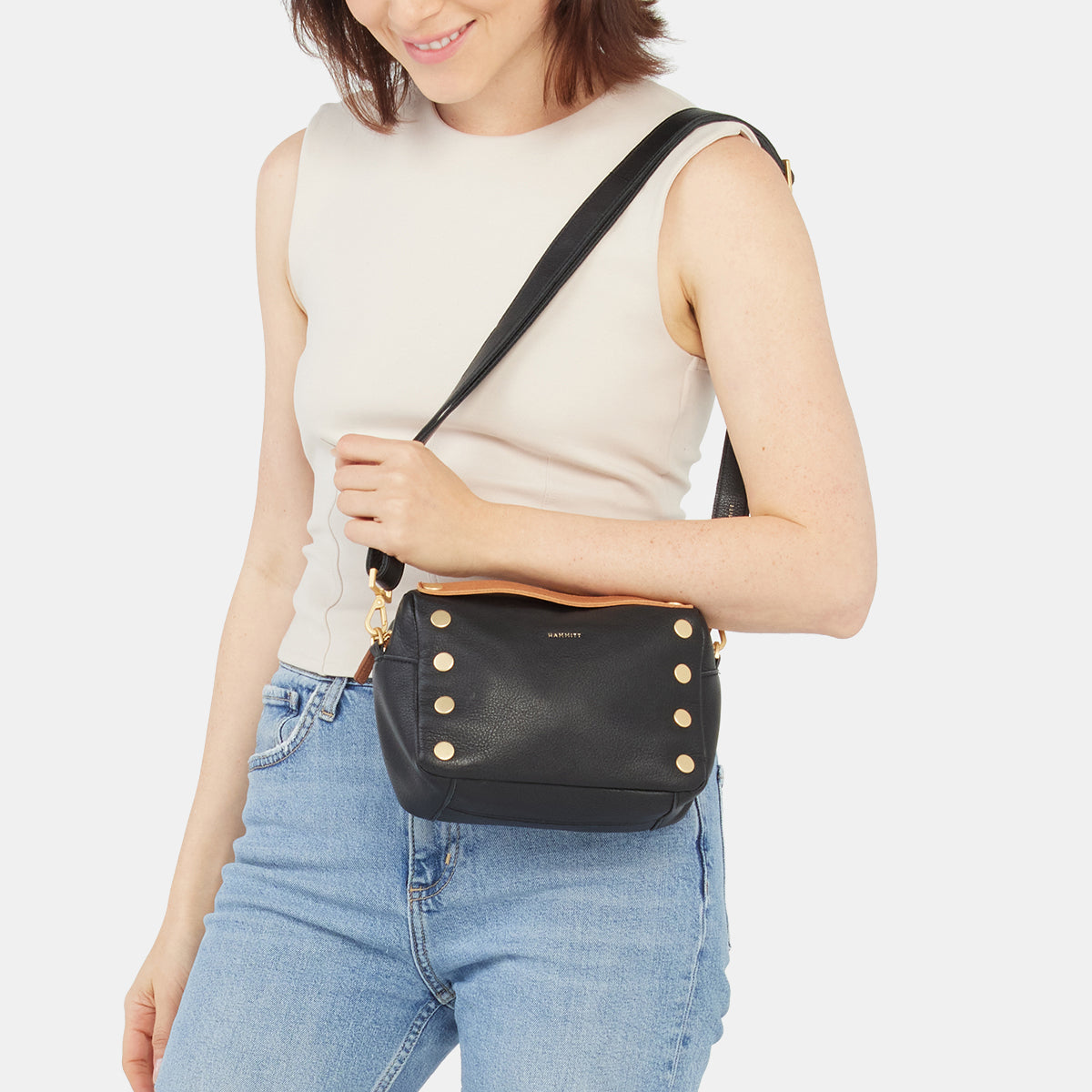 Hammitt Evan Small Crossbody Bag 17164 | North End/Brushed Gold ...