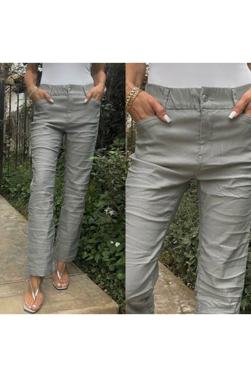 Bevy Flog Novel Pants | Gray Stripe – Robertson Madison